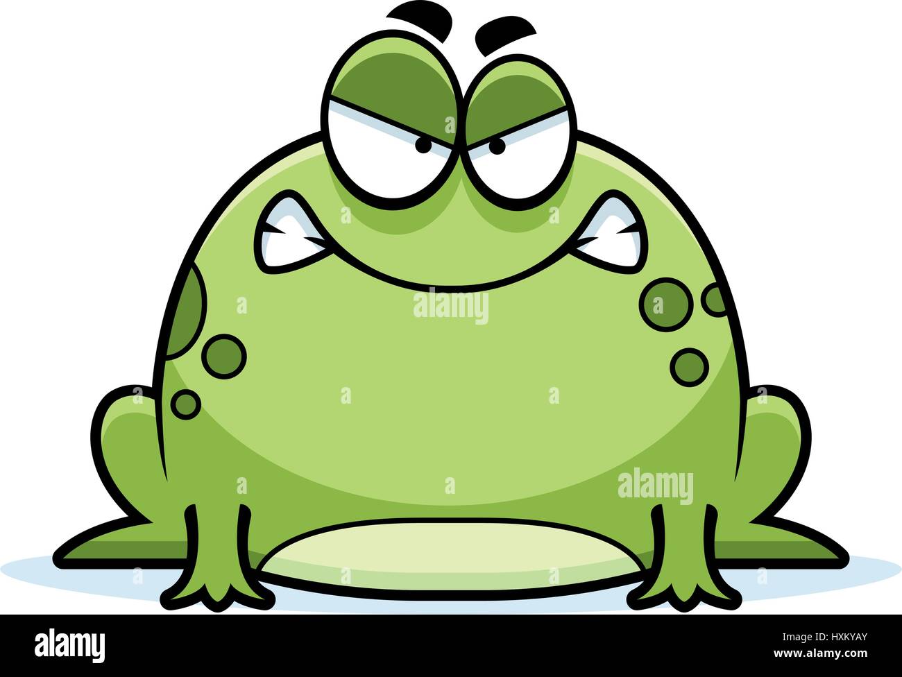 A cartoon illustration of a frog looking angry Stock Vector Image & Art ...