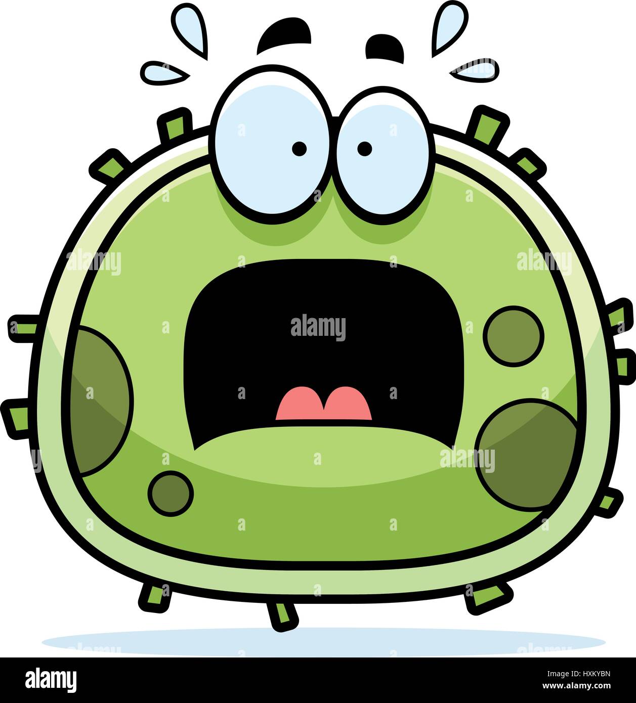 A cartoon illustration of a germ looking scared Stock Vector Image ...
