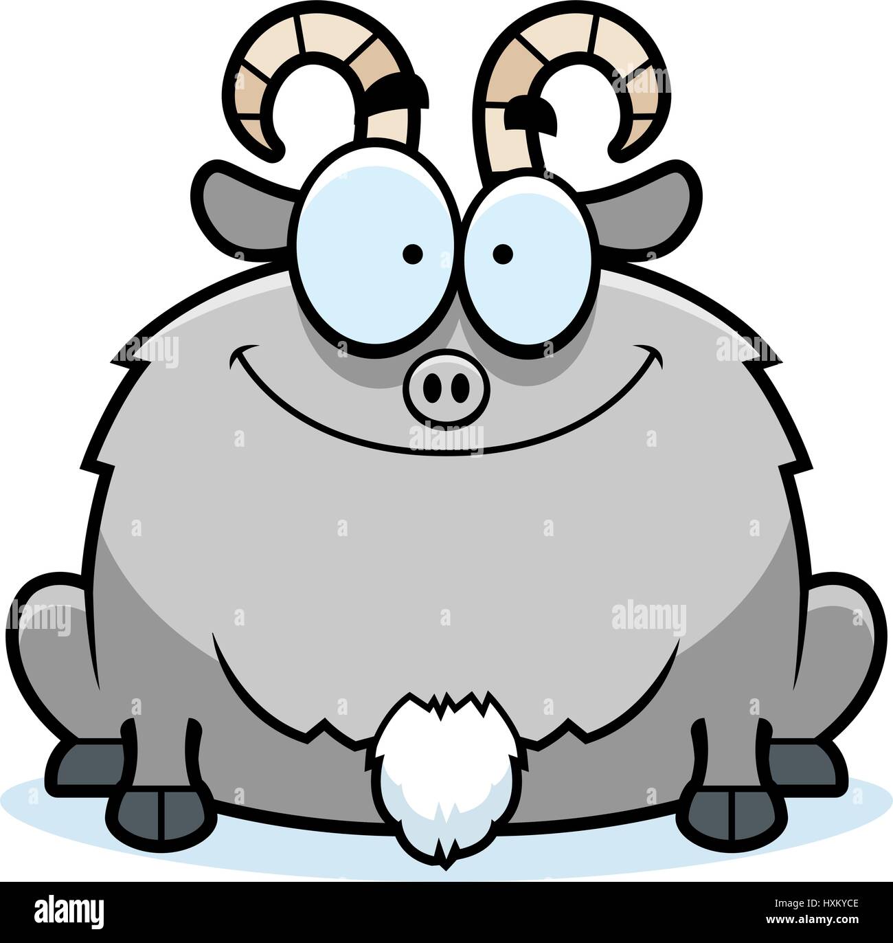 A cartoon illustration of a little goat smiling Stock Vector Image ...