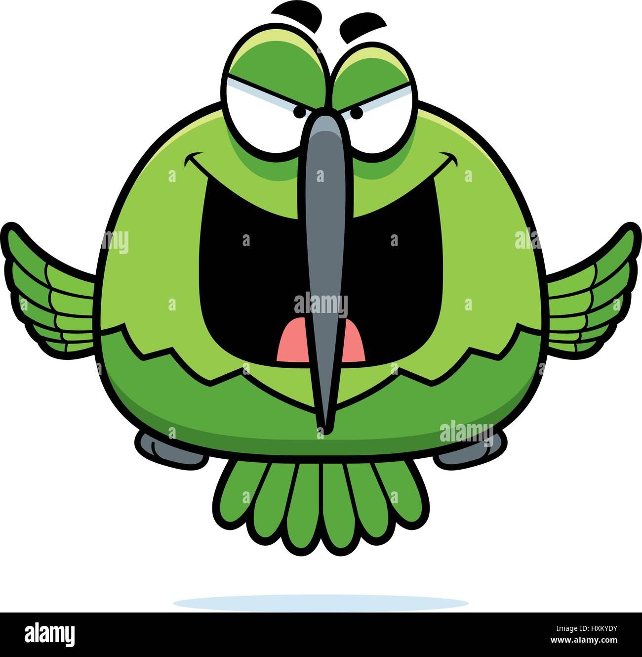 A cartoon illustration of an evil looking hummingbird Stock Vector ...