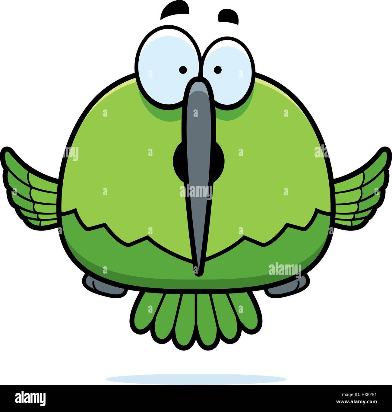 A cartoon illustration of a hummingbird looking surprised Stock Vector ...
