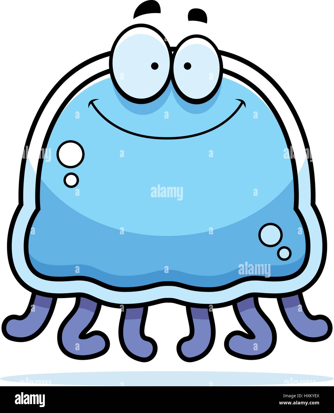 A cartoon illustration of a jellyfish smiling Stock Vector Image & Art ...