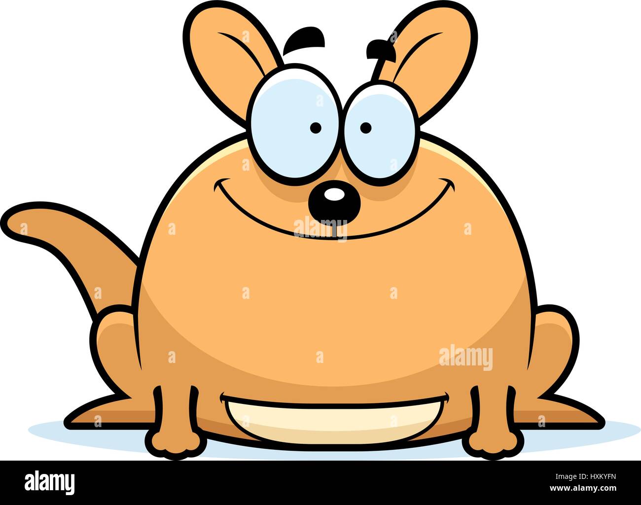 A cartoon illustration of a little kangaroo smiling Stock Vector Image ...