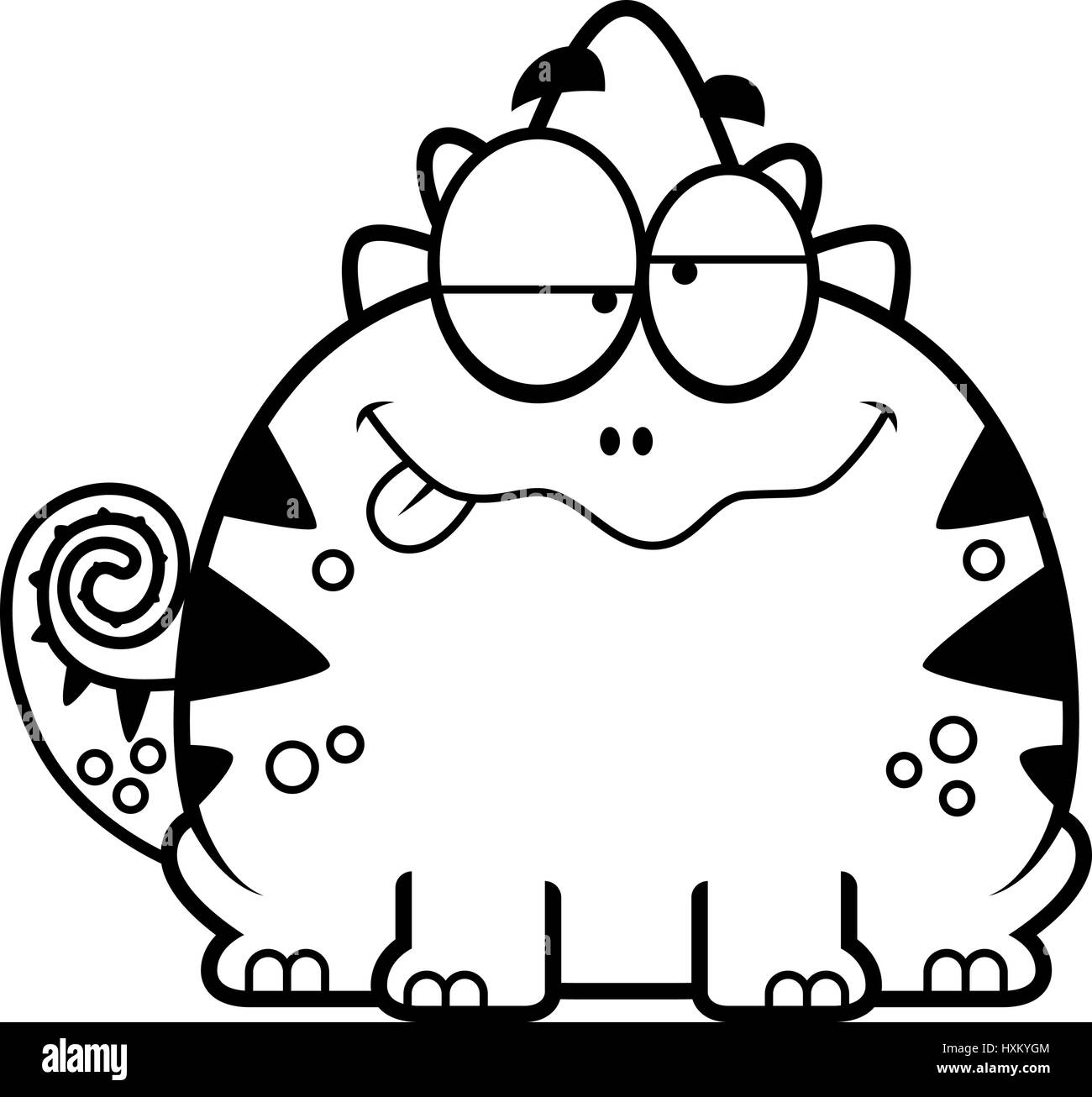 A cartoon illustration of a lizard looking intoxicated Stock Vector ...