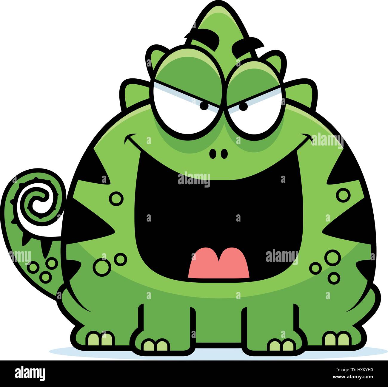 A cartoon illustration of a sinister looking lizard Stock Vector Image ...
