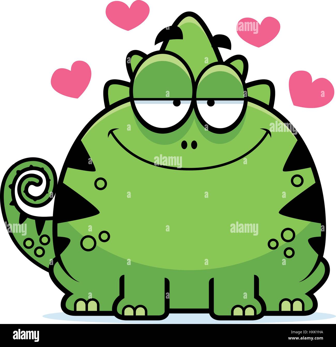 A cartoon illustration of a lizard in love Stock Vector Image & Art - Alamy