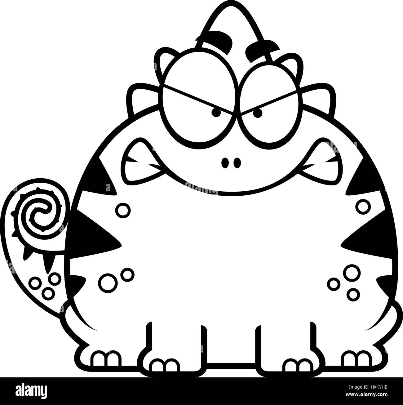 A cartoon illustration of a lizard looking mad Stock Vector Image & Art ...