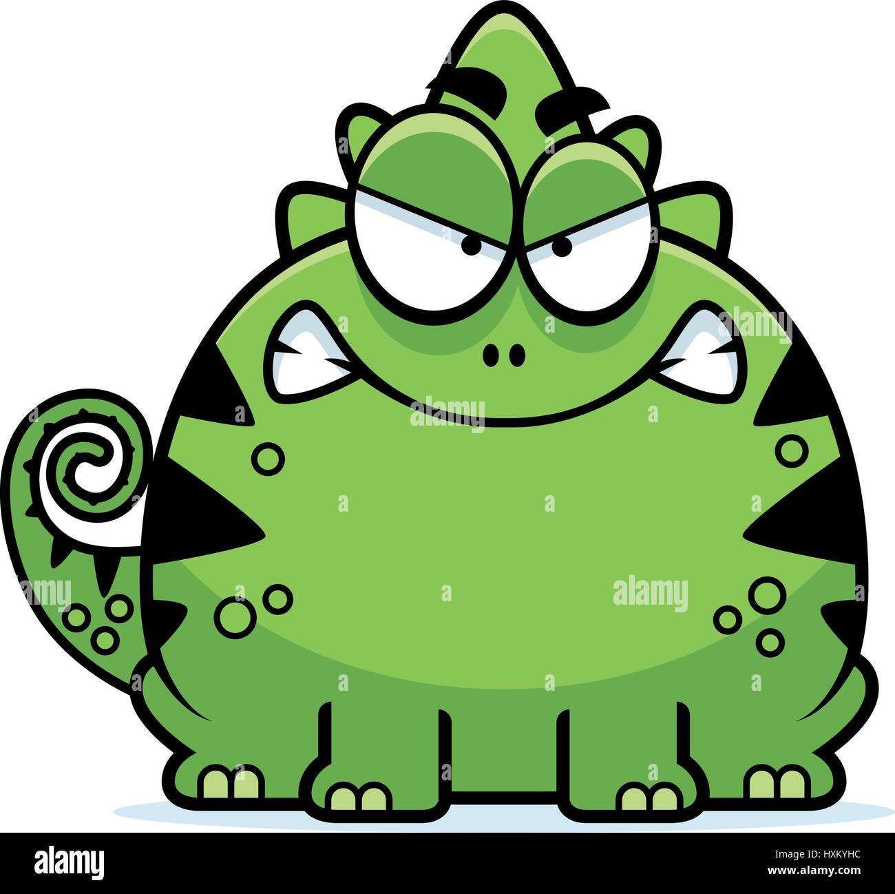A cartoon illustration of a lizard looking mad Stock Vector Image & Art ...