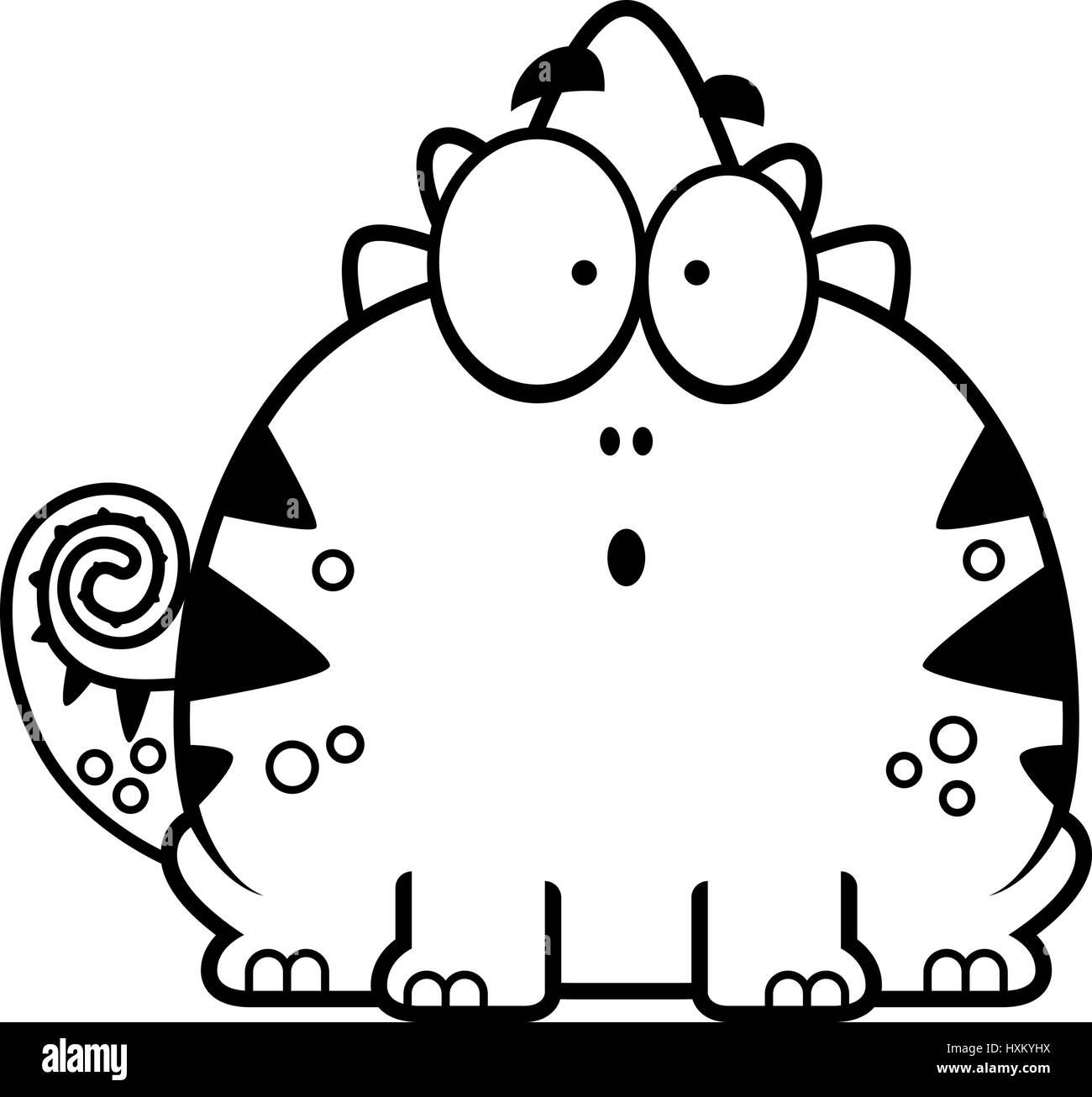A cartoon illustration of a lizard looking surprised Stock Vector Image ...