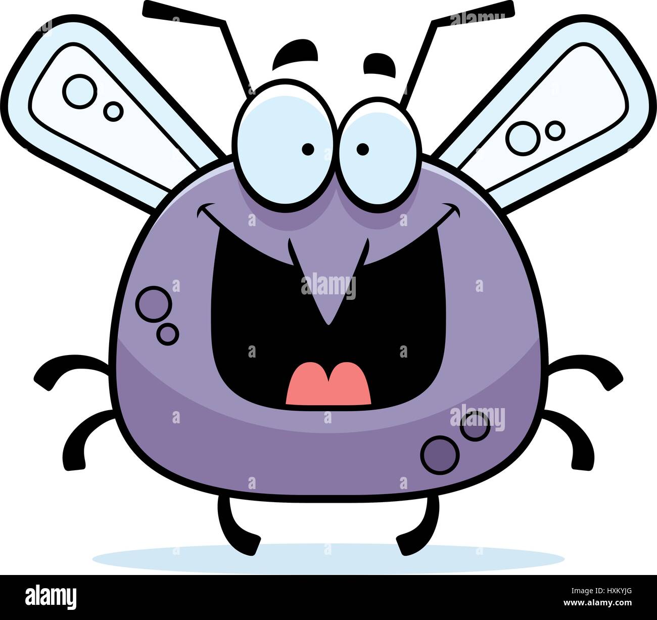 A cartoon illustration of a mosquito looking happy Stock Vector Image ...
