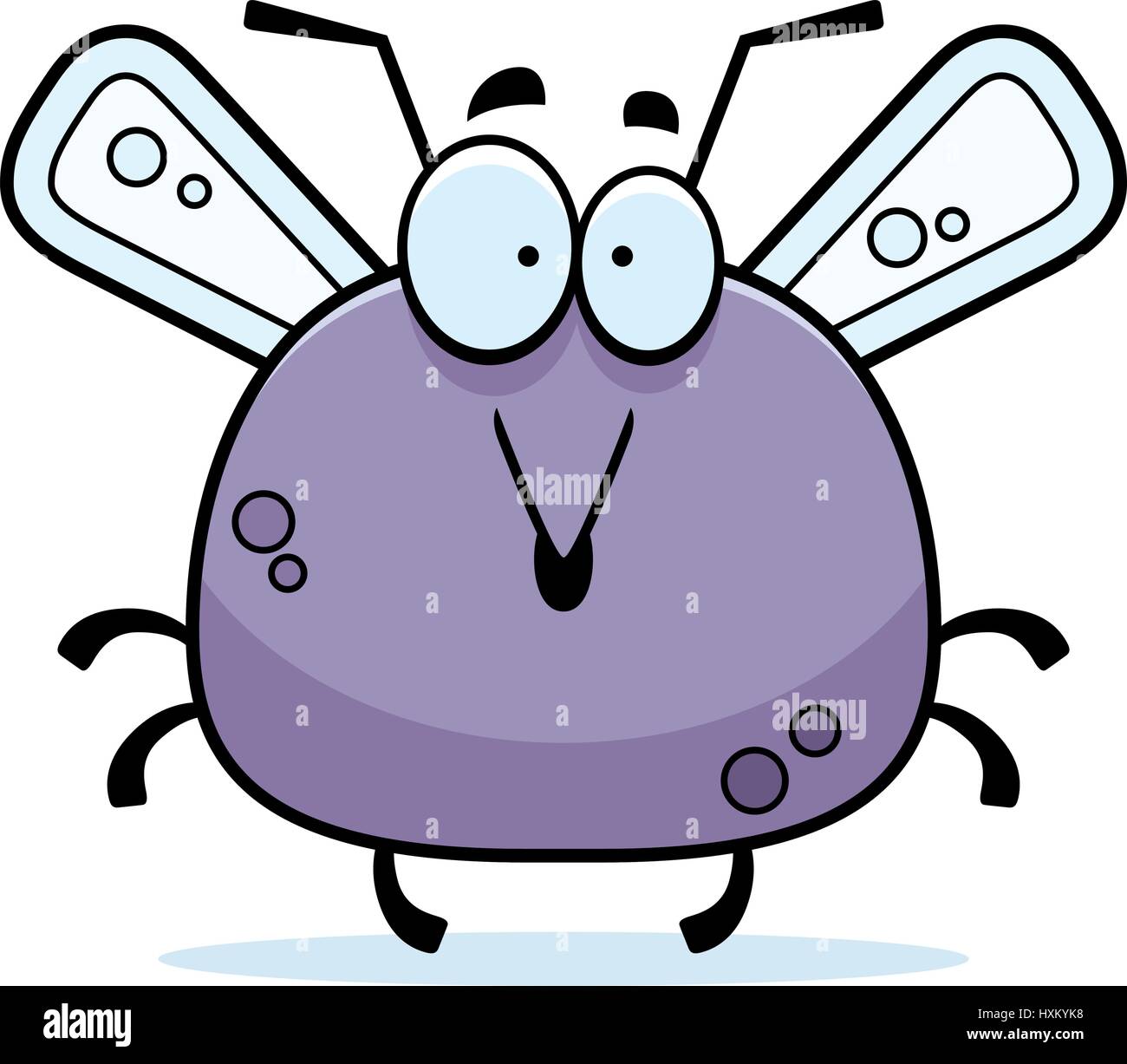A cartoon illustration of a mosquito looking surprised Stock Vector ...