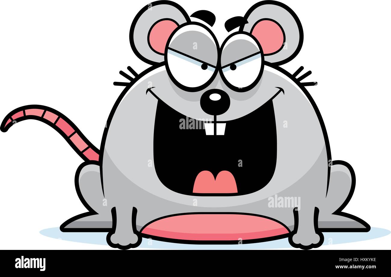 A cartoon illustration of a sinister looking mouse Stock Vector Image ...