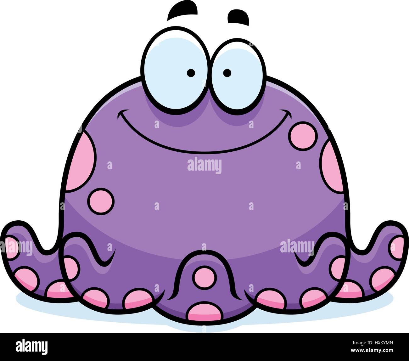 A cartoon illustration of a octopus smiling Stock Vector Image & Art ...