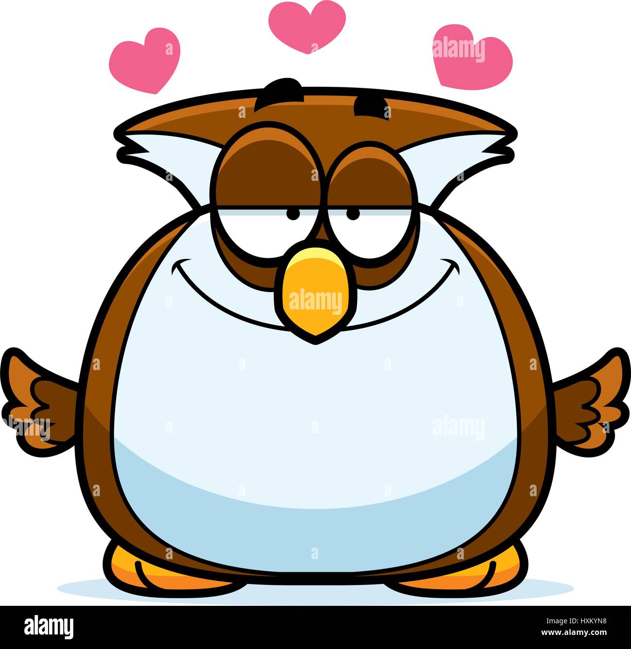 A cartoon illustration of a owl in love Stock Vector Image & Art - Alamy