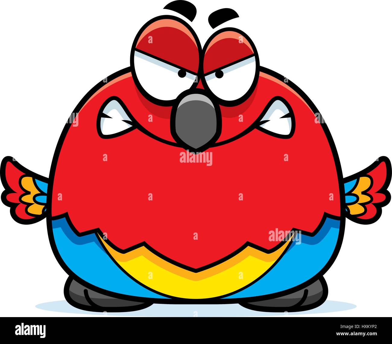 A cartoon illustration of a parrot looking angry Stock Vector Image ...