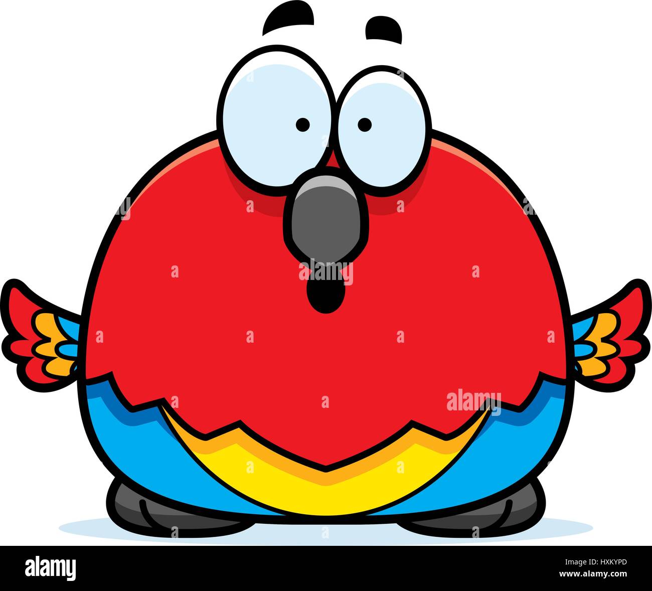 A cartoon illustration of a parrot looking surprised Stock Vector Image ...