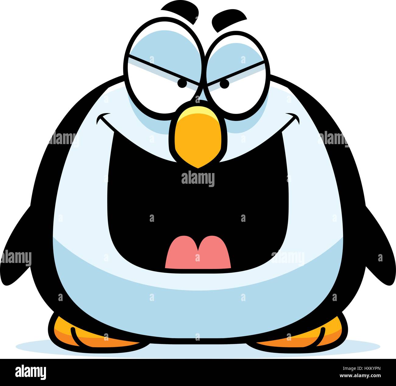 A cartoon illustration of an evil looking penguin Stock Vector Image ...