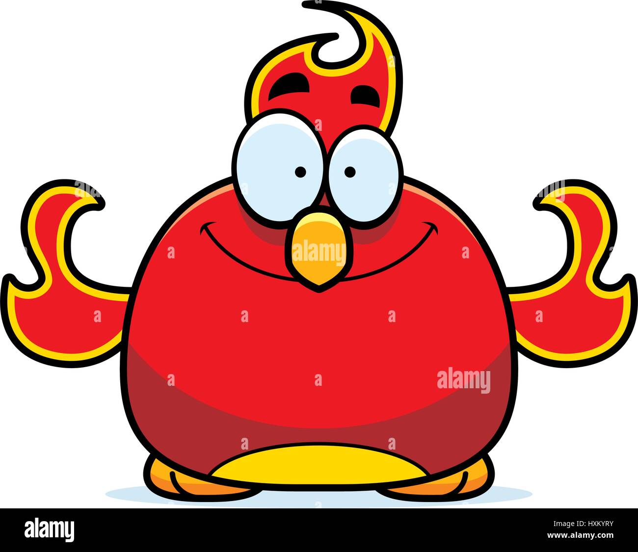 A cartoon illustration of a phoenix bird smiling Stock Vector Image ...
