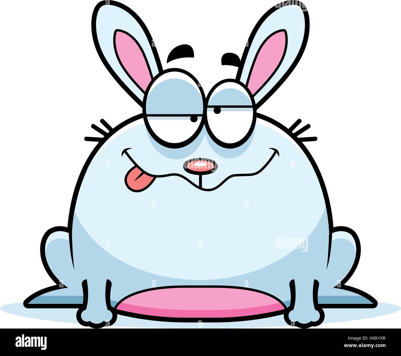 A cartoon illustration of a rabbit looking intoxicated Stock Vector ...