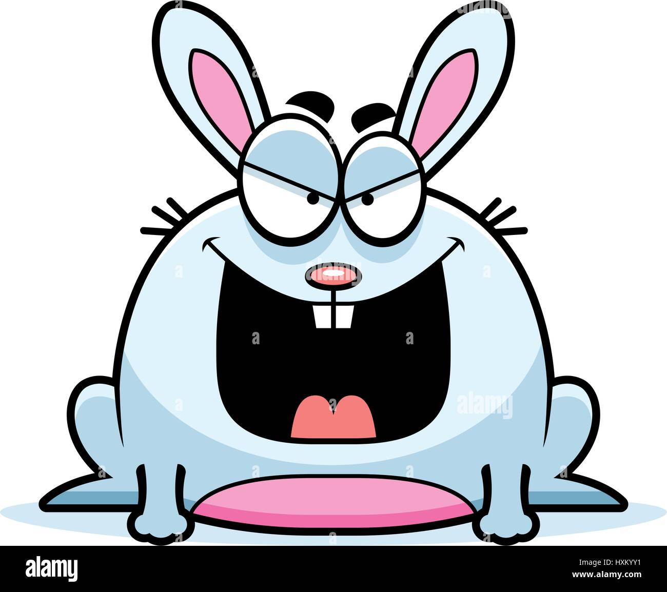 A cartoon illustration of a sinister looking rabbit Stock Vector Image ...