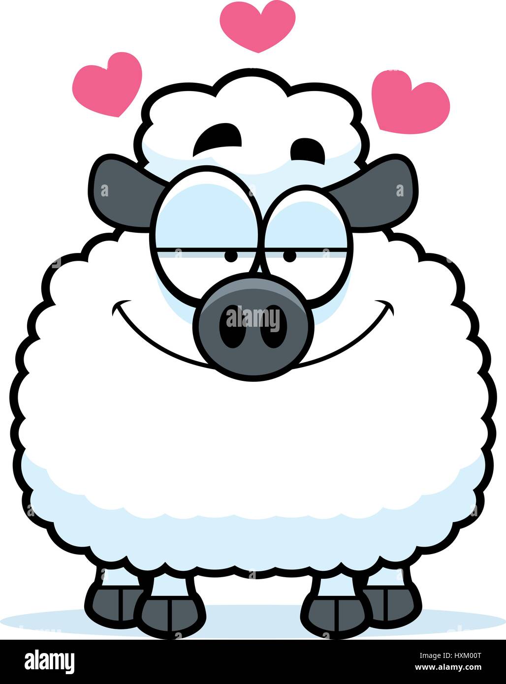 A cartoon illustration of a lamb in love Stock Vector Image & Art - Alamy