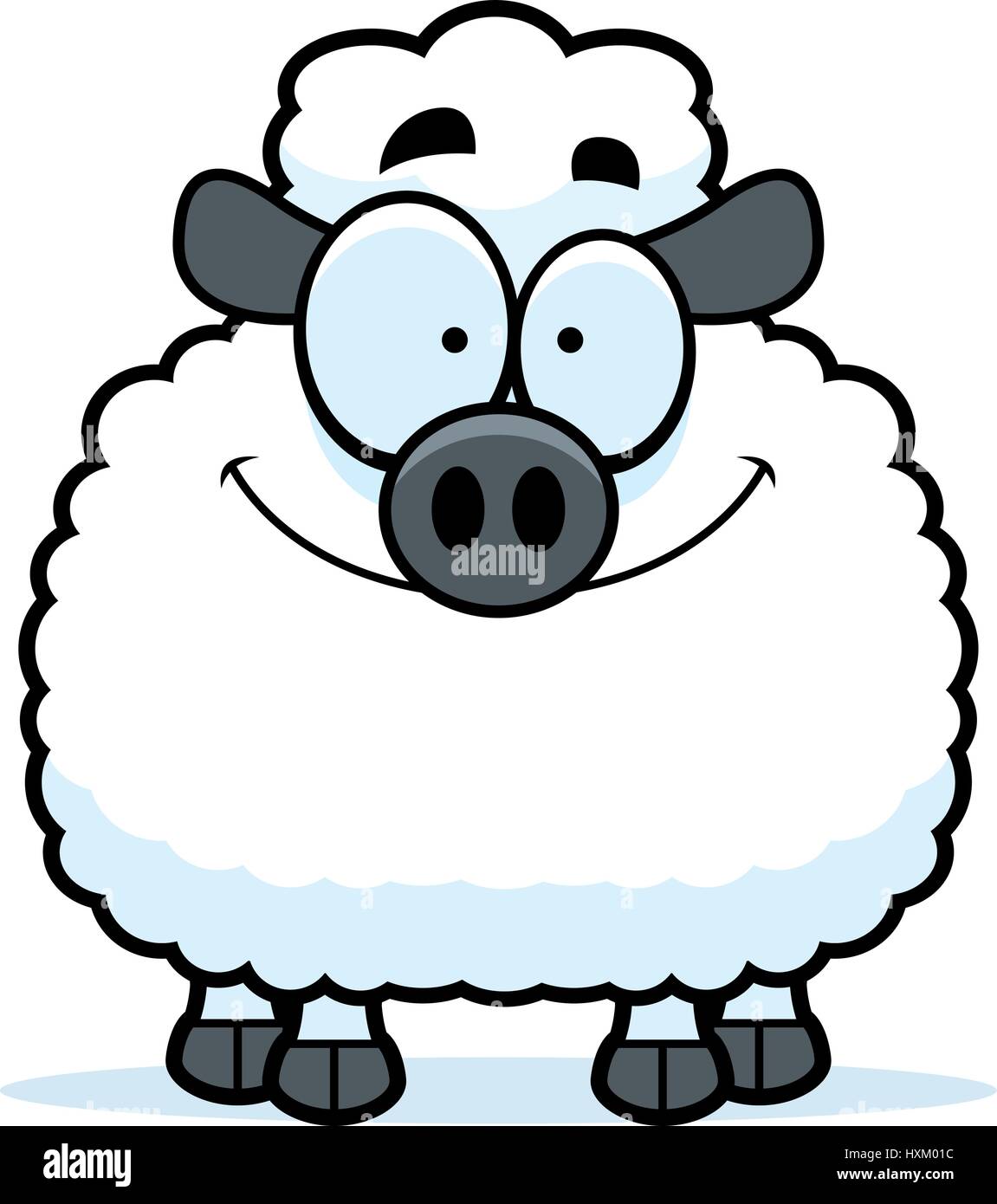 Cartoon illustration lamb smiling hi-res stock photography and images ...