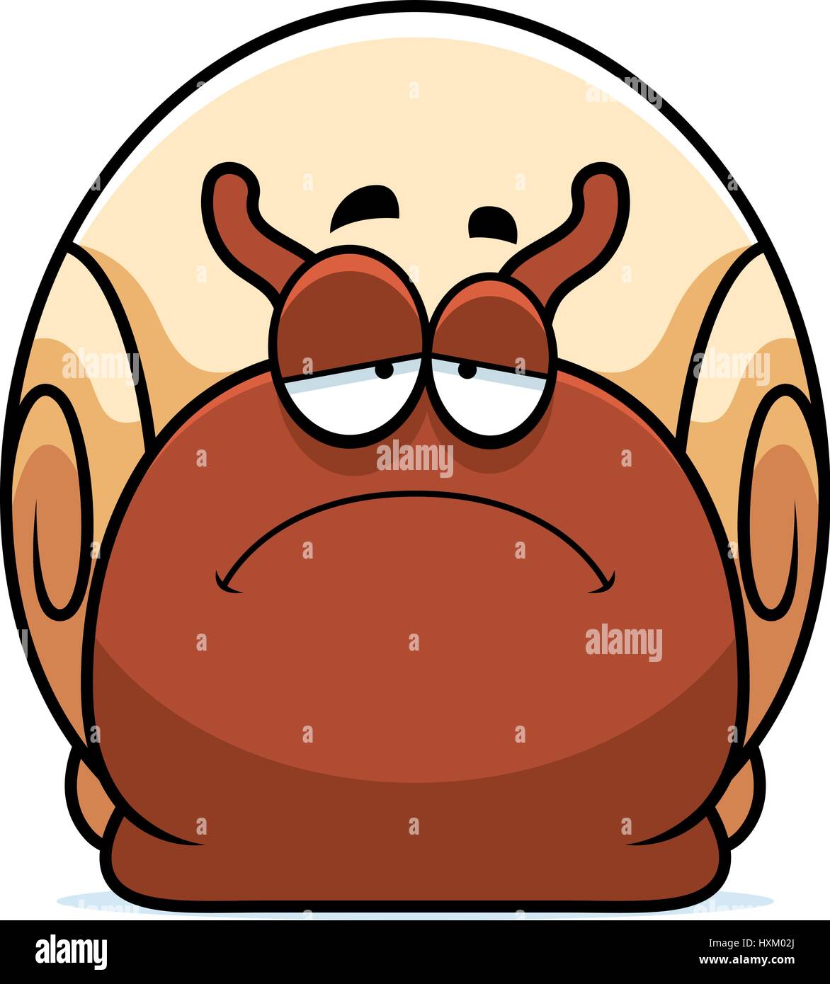 A cartoon illustration of a snail looking sad Stock Vector Image & Art ...