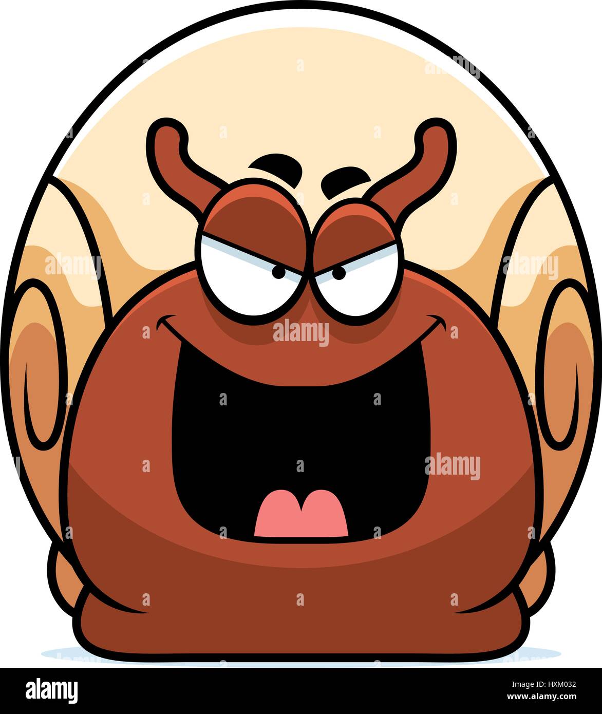 A cartoon illustration of an evil looking snail Stock Vector Image ...