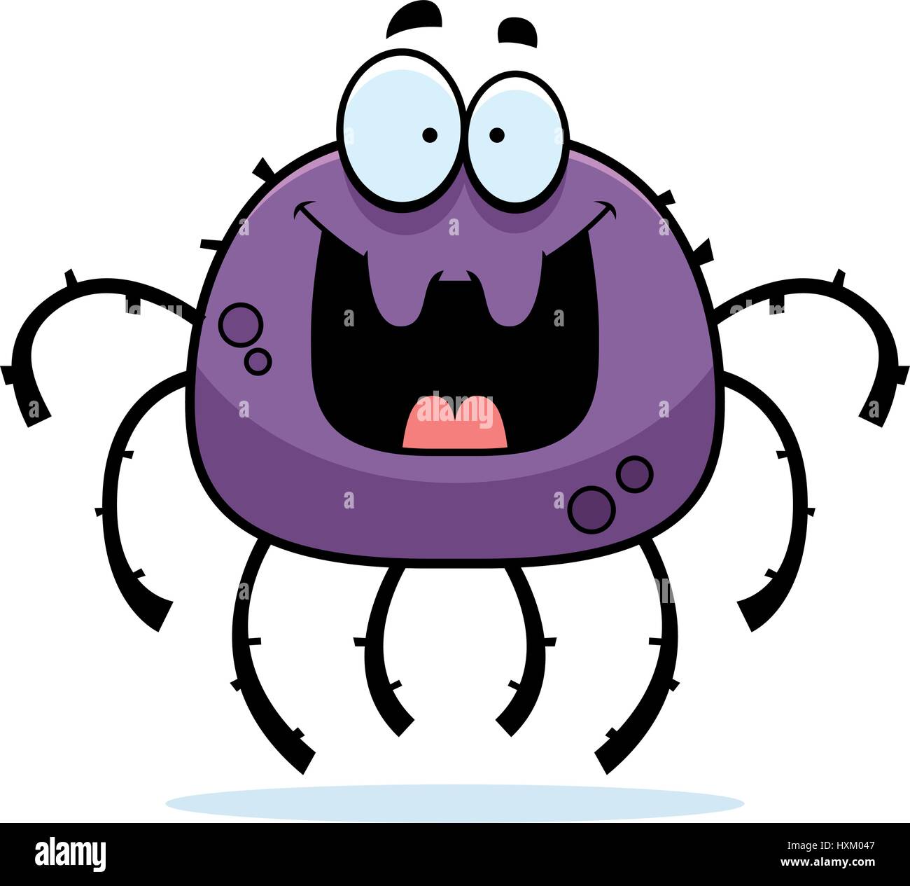 A cartoon illustration of a spider looking happy Stock Vector Image ...