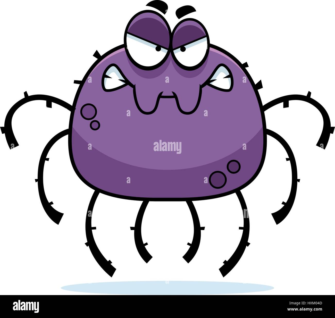 A cartoon illustration of a spider looking angry Stock Vector Image ...