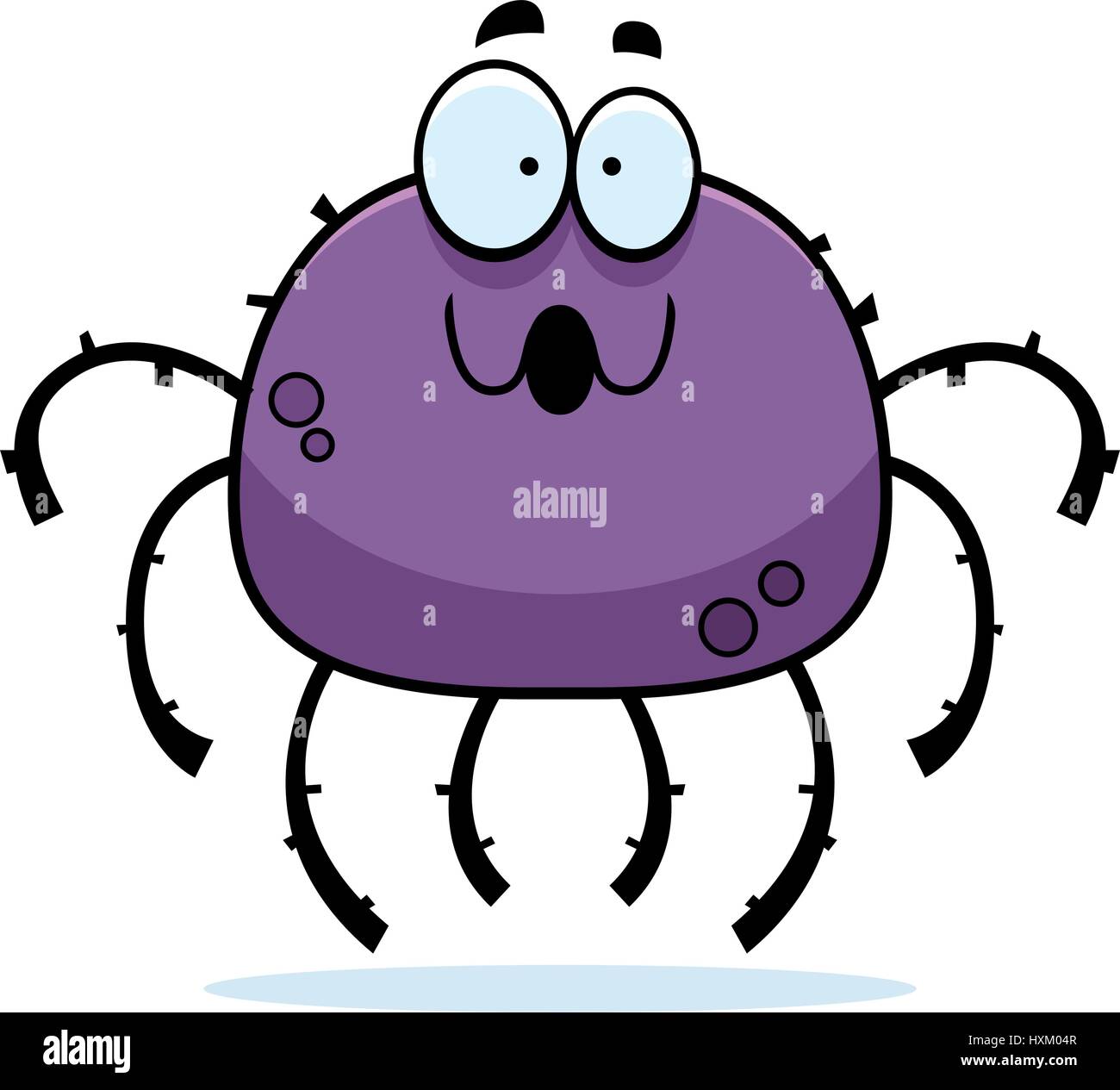 A cartoon illustration of a spider looking surprised Stock Vector Image ...