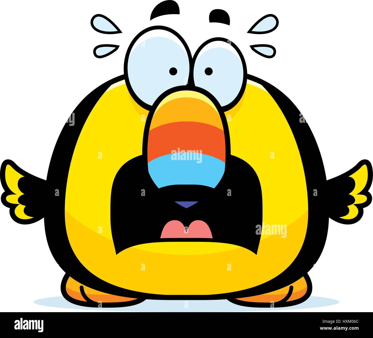 A cartoon illustration of a toucan looking scared Stock Vector Image ...