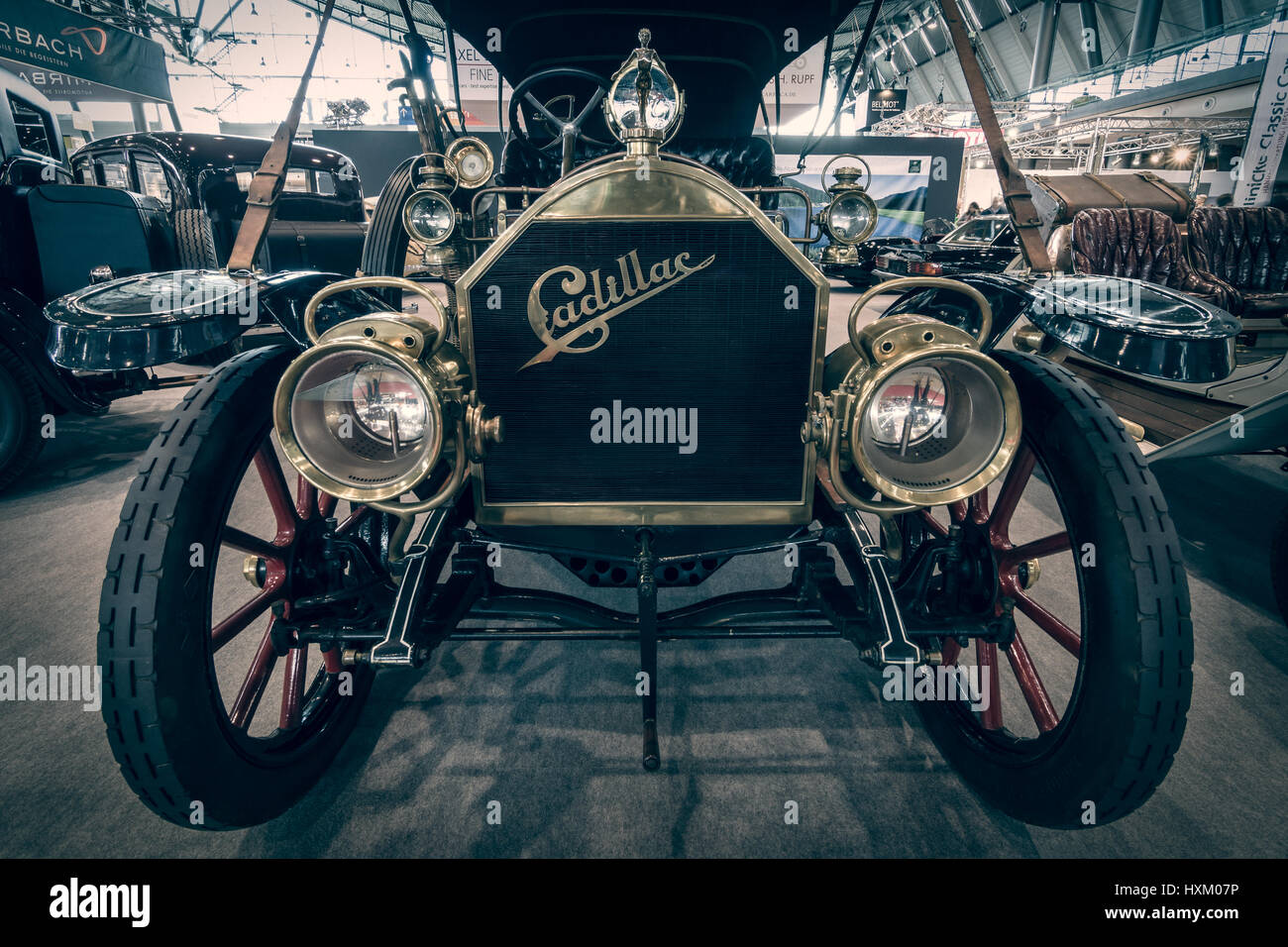 Vintage car Cadillac Model Thirty, 1911. Stylization. Toning. Europe's ...