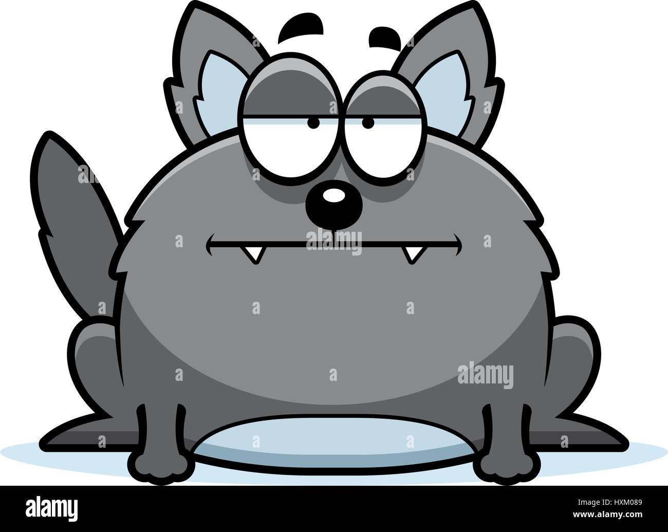A cartoon illustration of a wolf looking calm Stock Vector Image & Art ...