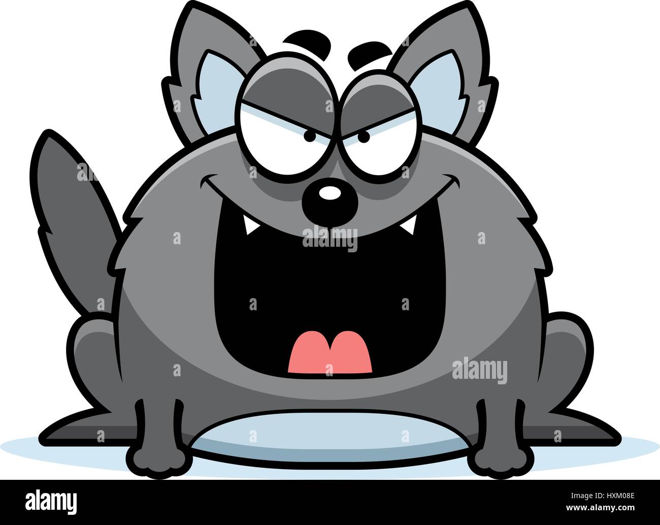 A cartoon illustration of a sinister looking wolf Stock Vector Image ...