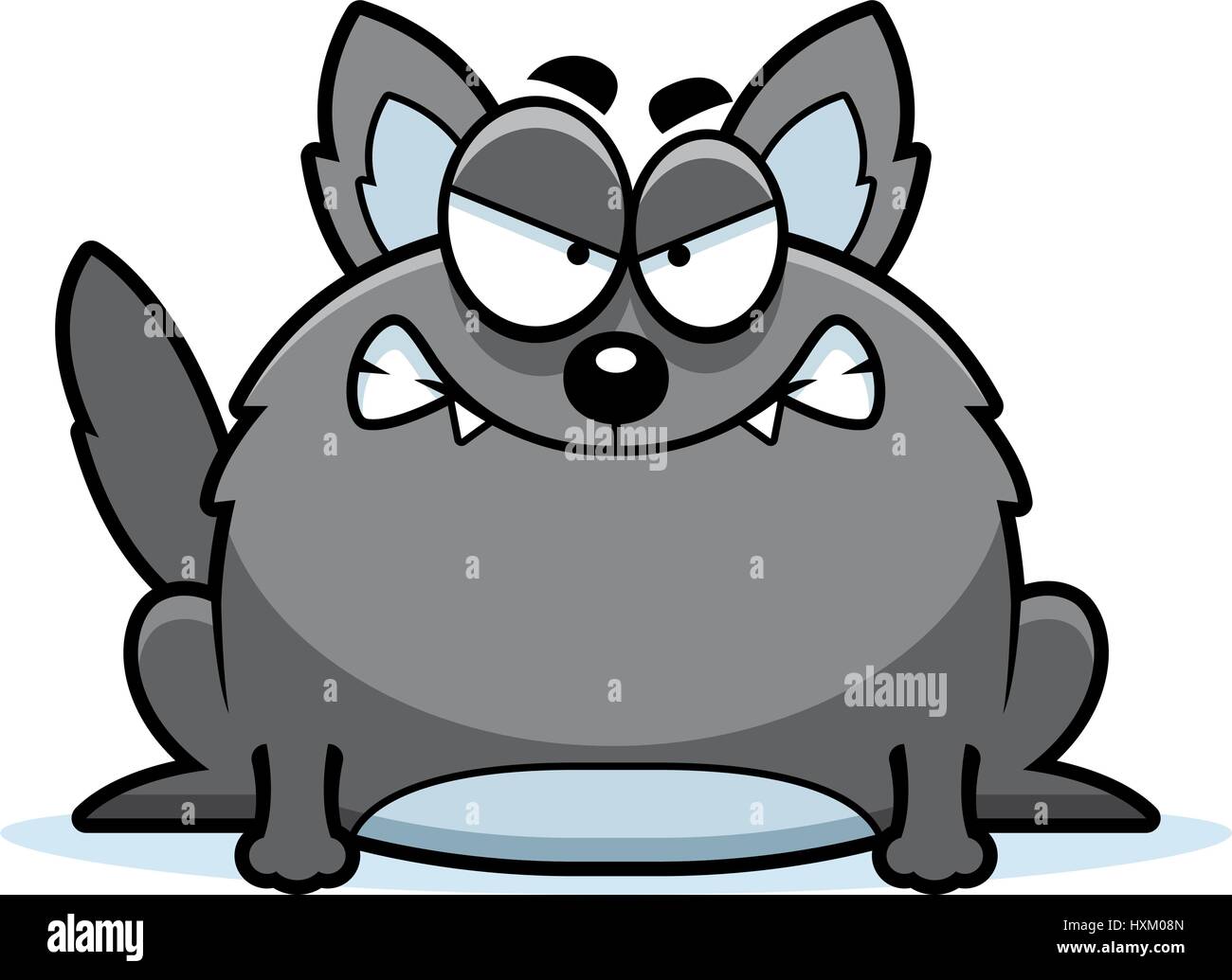 A cartoon illustration of a wolf looking mad Stock Vector Image & Art ...