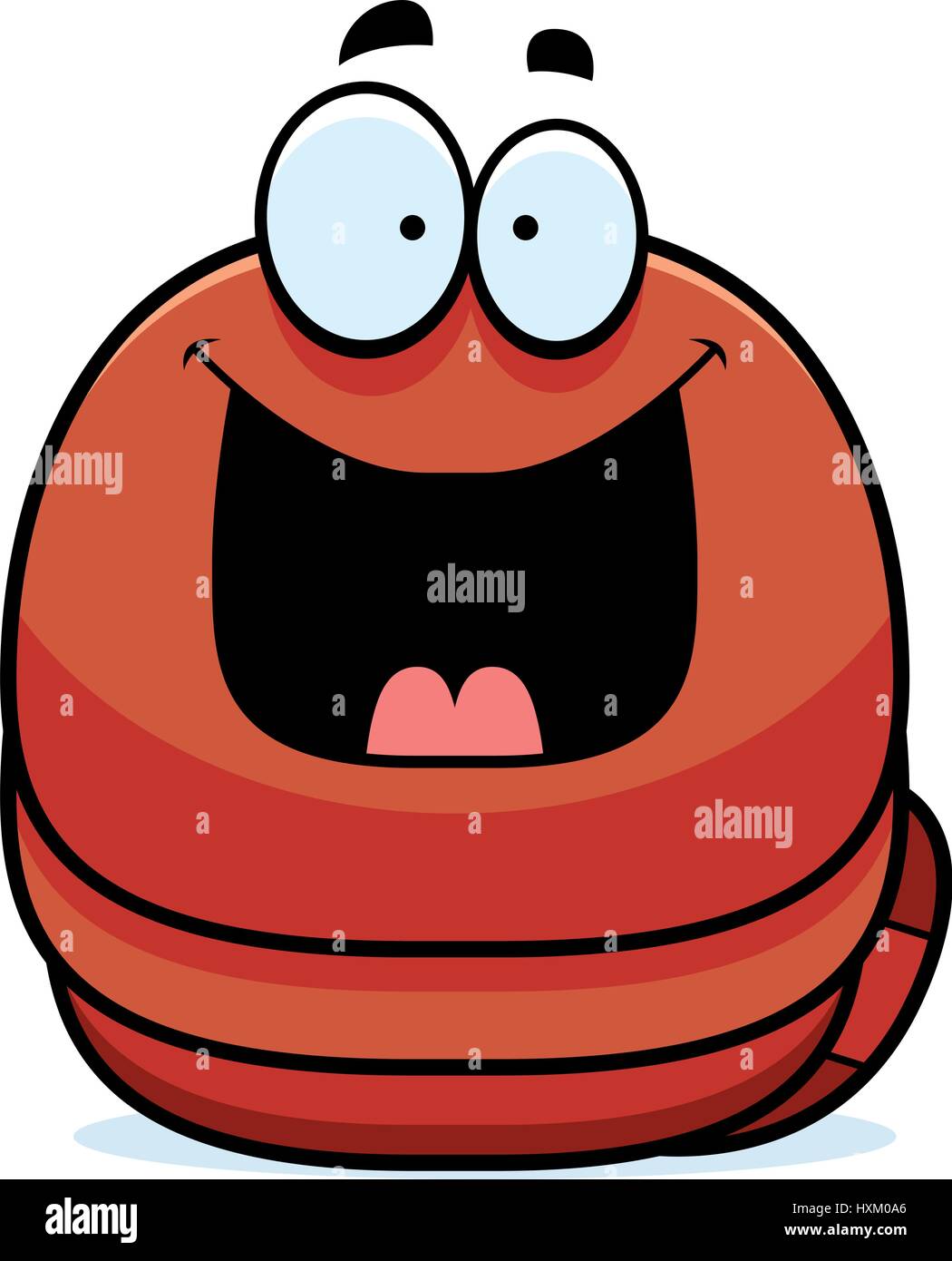 A cartoon illustration of a worm looking happy Stock Vector Image & Art ...
