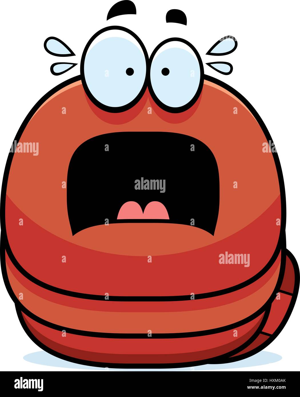 A cartoon illustration of a worm looking scared Stock Vector Image ...