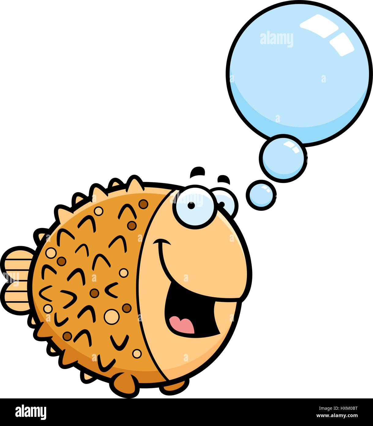 A cartoon illustration of a pufferfish talking Stock Vector Image & Art ...