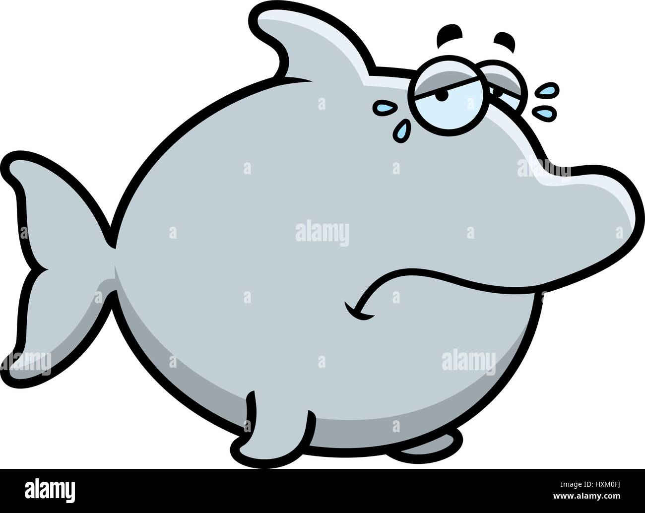 A cartoon illustration of a dolphin sad and crying Stock Vector Image & Art - Alamy