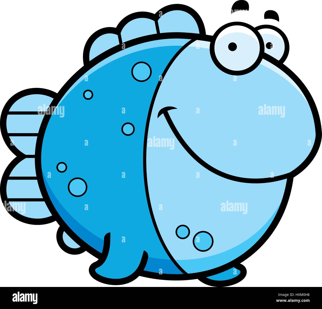 A cartoon illustration of a fish happy and smiling Stock Vector Image ...