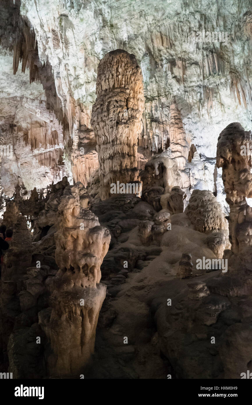Cave massive stalactites and stalagmites formation Stock Photo - Alamy