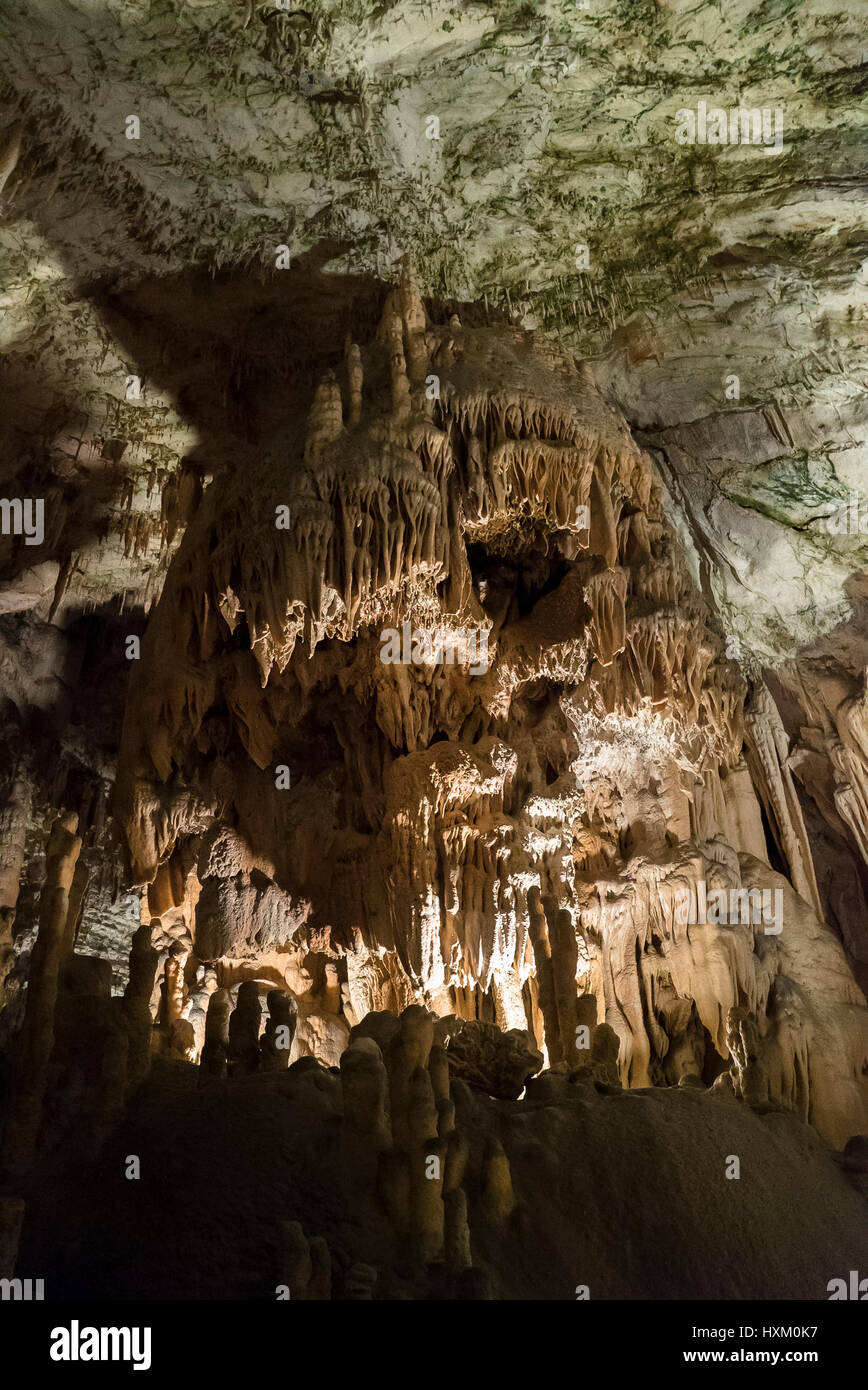 Cave massive stalactites and stalagmites formation Stock Photo - Alamy
