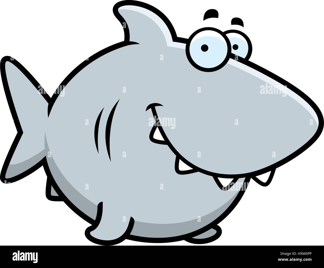 A cartoon illustration of a shark happy and smiling Stock Vector Image ...