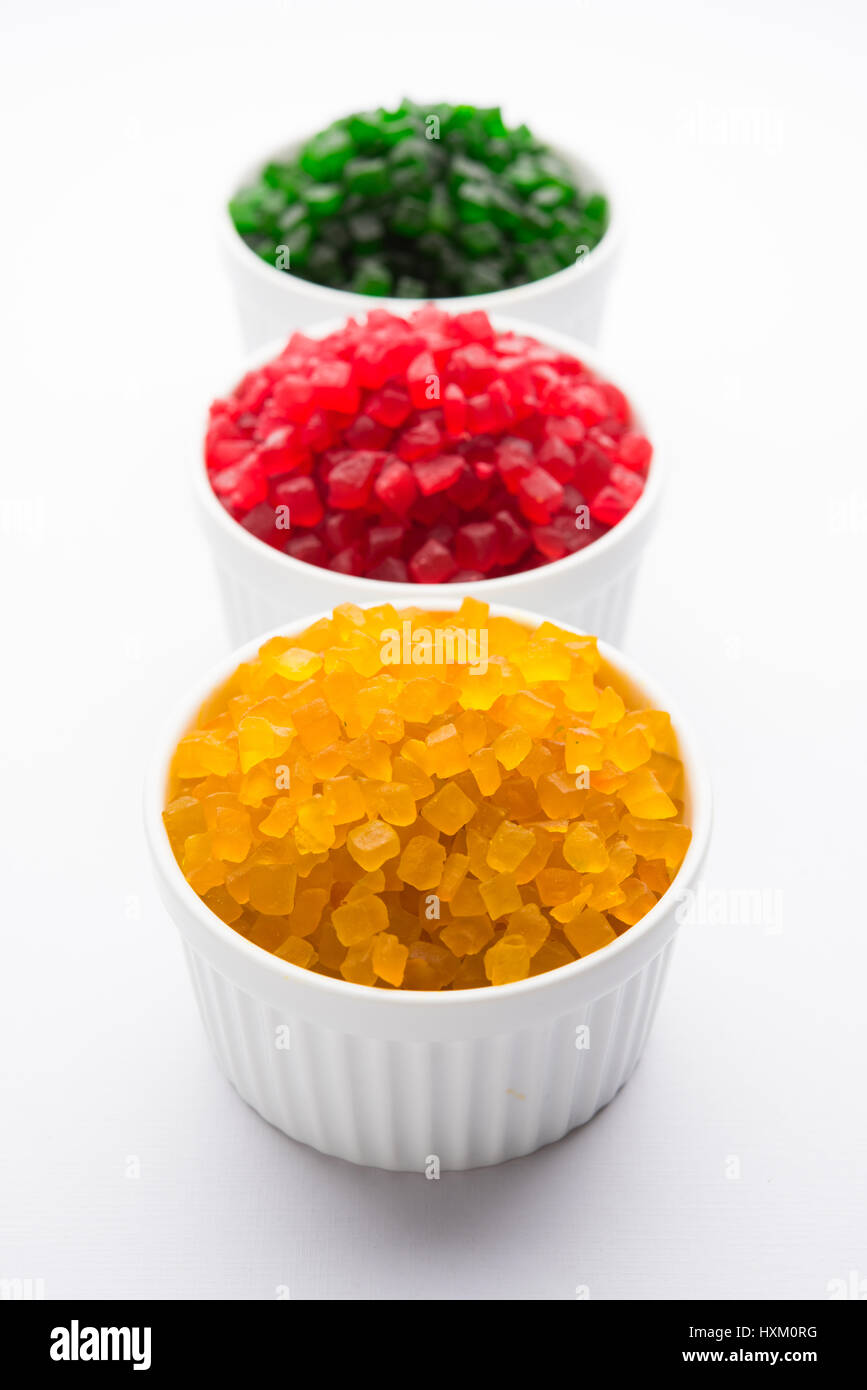 Sweet Fruit Candy Also Know As tutti-frutti, Candied Fruits served in a ...