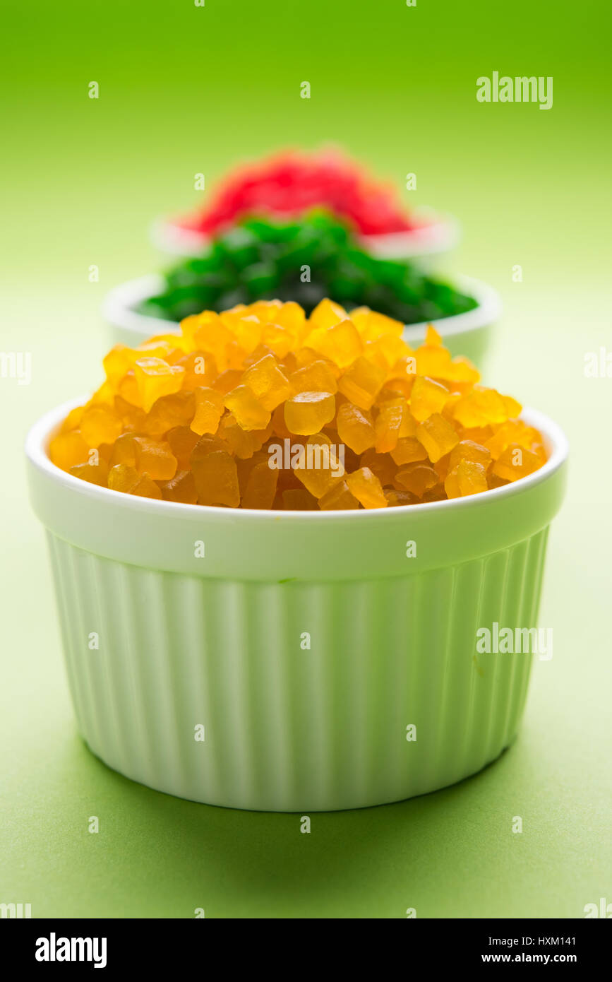 Sweet Fruit Candy Also Know As tutti-frutti, Candied Fruits served in a ...