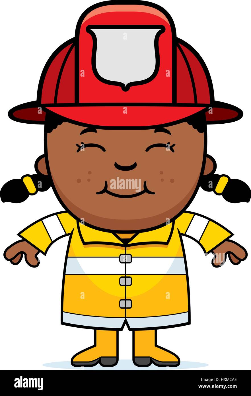 Girl Firefighter Clipart Vector