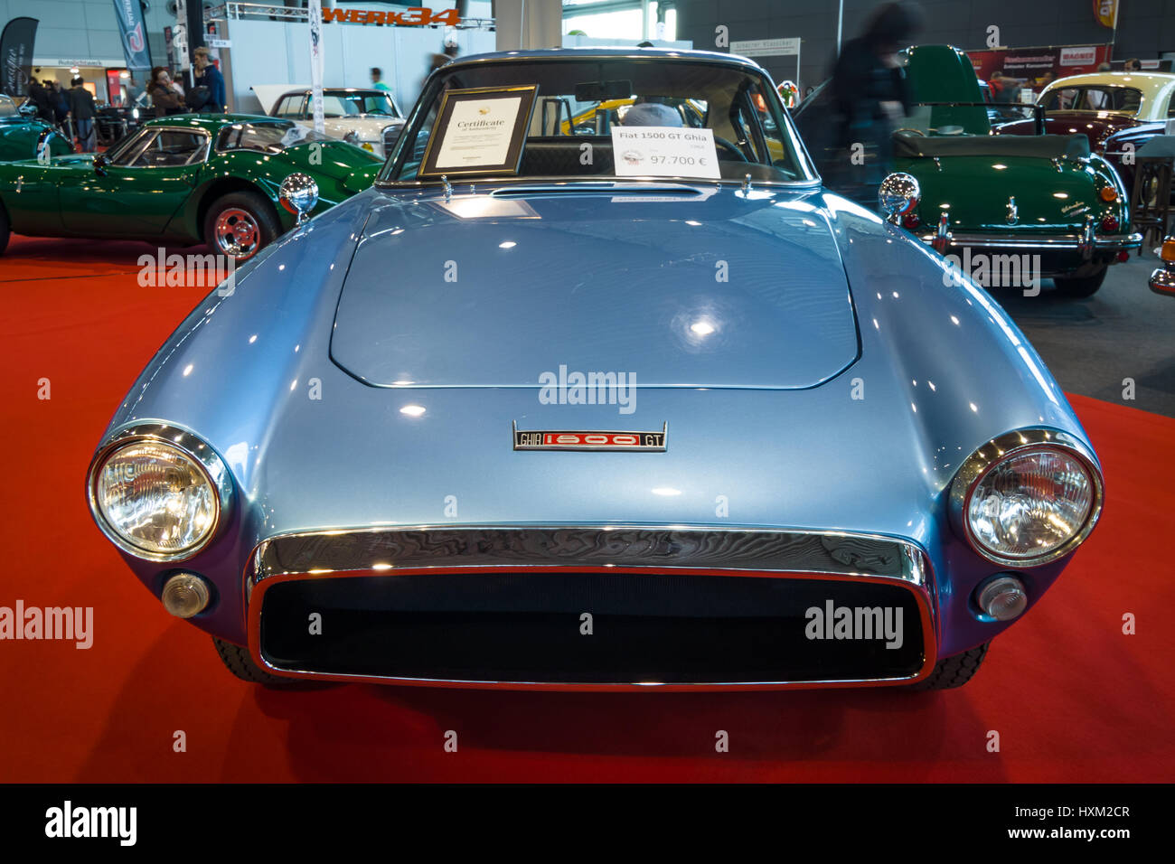 STUTTGART, GERMANY - MARCH 02, 2017: Sports car Fiat 1500 GT Ghia, 1964 ...