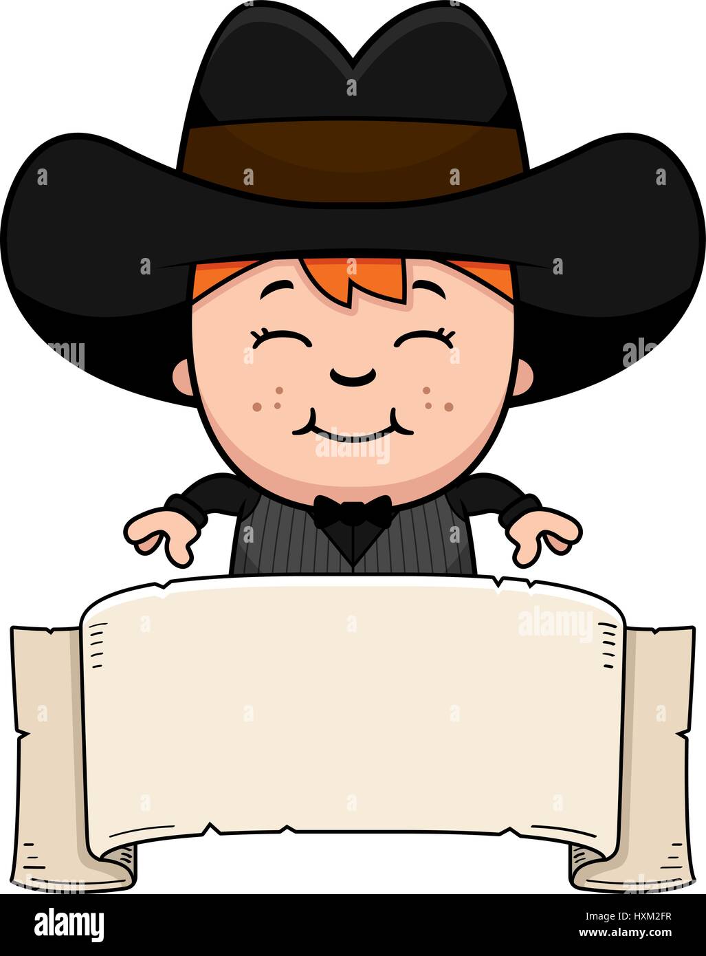Cartoon cowboy boy smiling Stock Vector Images - Alamy