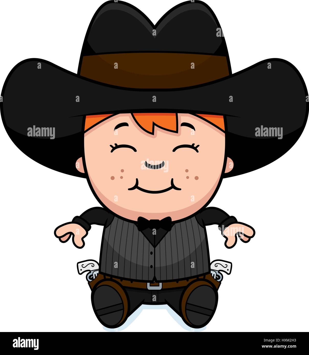 Cartoon cowboy boy smiling Stock Vector Images - Alamy